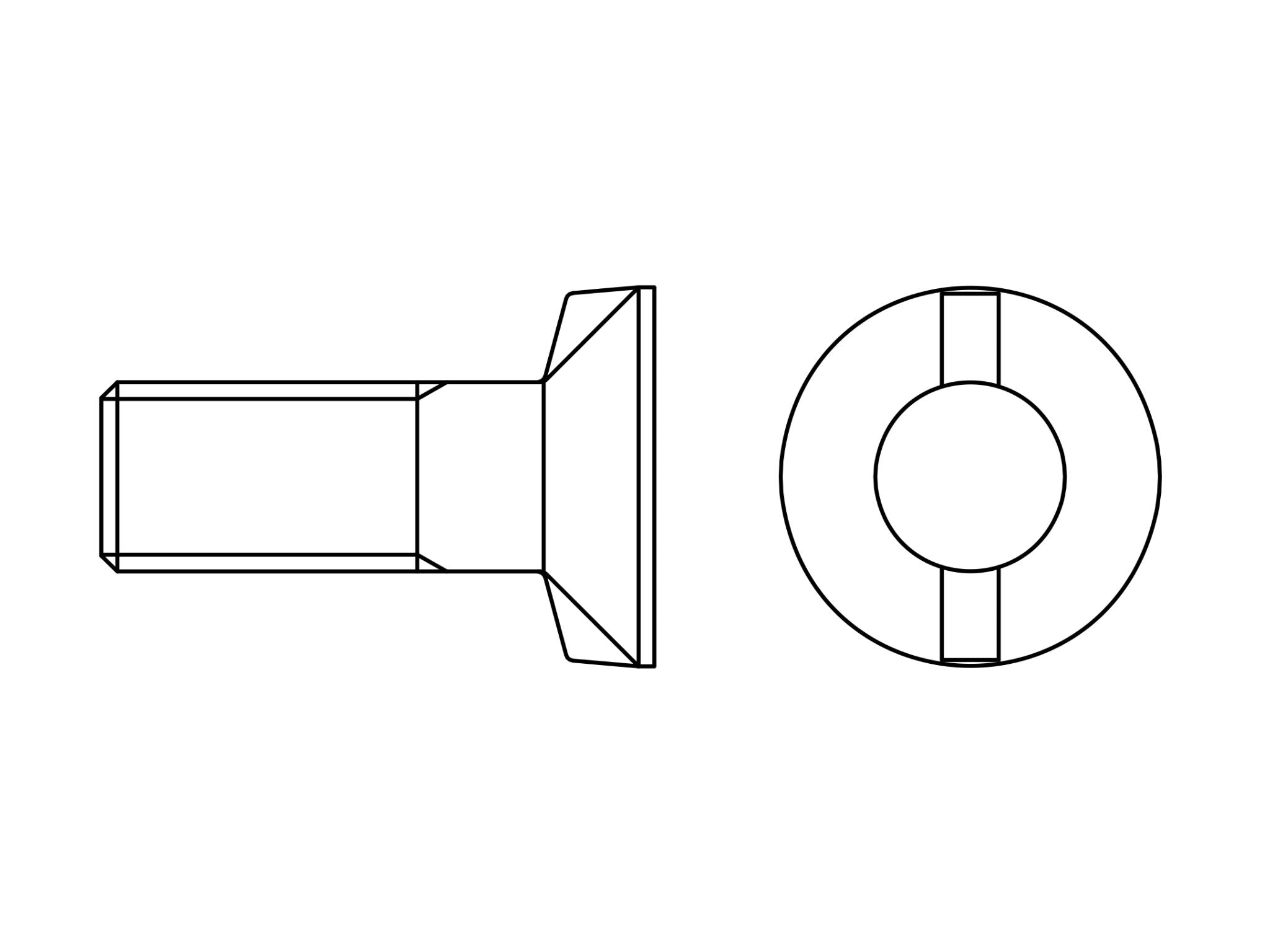 Screw with nut | DIN 11014 | M 12 x 35 – FRANK Original